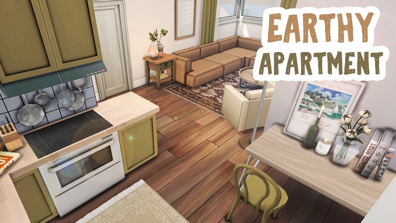 Earthy Apartment || The Sims 4 Apartment Renovation: Speed Build - YouTube