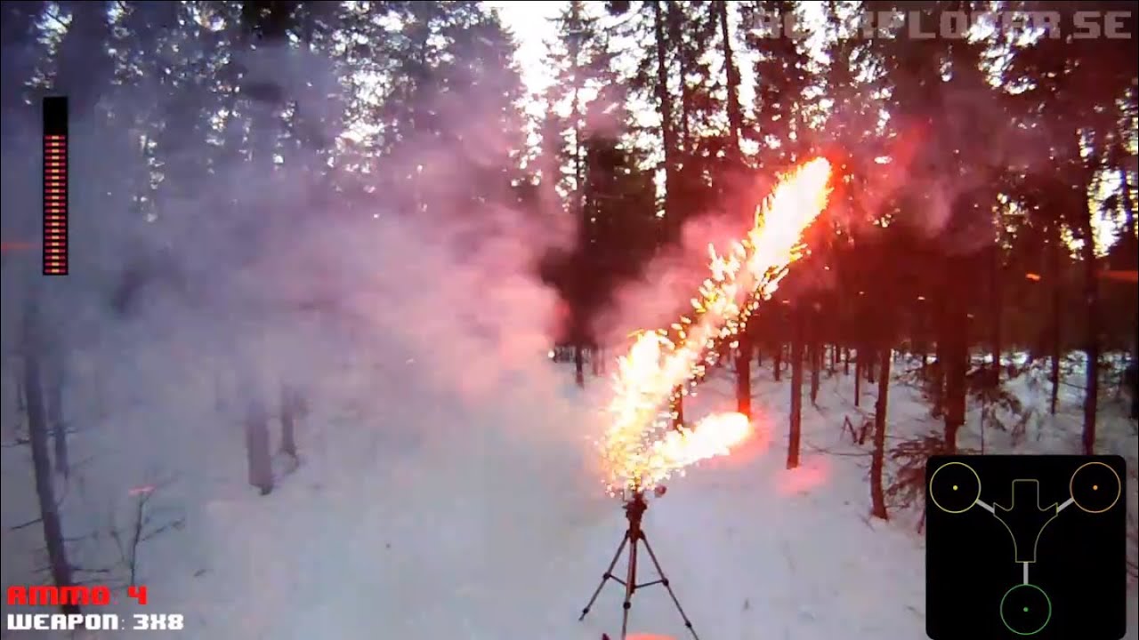 Drone with fireworks VS Hydrogen balloons - YouTube