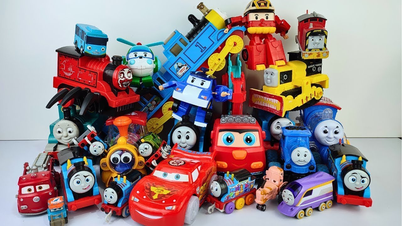 Satisfying with Unboxing Thomas laba laba Tank mcqueen Big Truck Disney ...