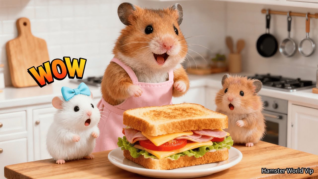 🐹🌤 Three Tiny Hamster + One Simple Sandwich A Heartwarming Ending You ...