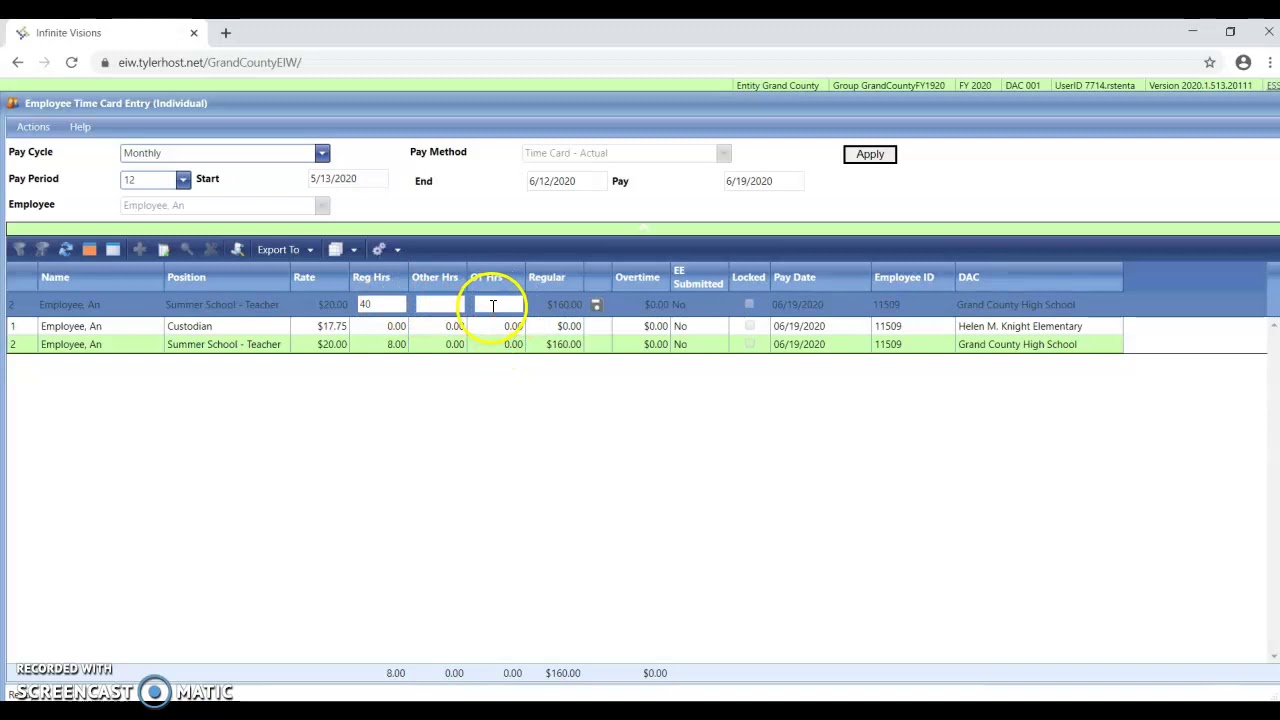 How to enter your Time Card in the Employee Portal - YouTube