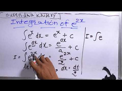 integration of e to the power 2x | integration of e^2x - YouTube