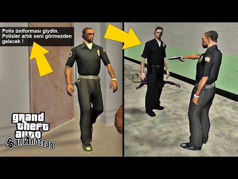 GTA SAN ANDREAS DA POLİS KIYAFETİNİN GİZLİ ÖZELLİĞİ !