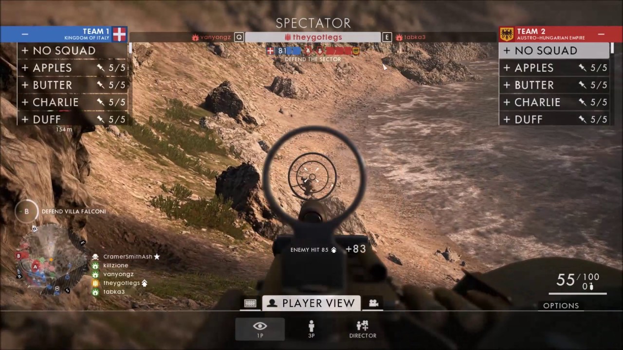 Player ''theygotlegs'' cheating/aimbot - Bf1 - YouTube