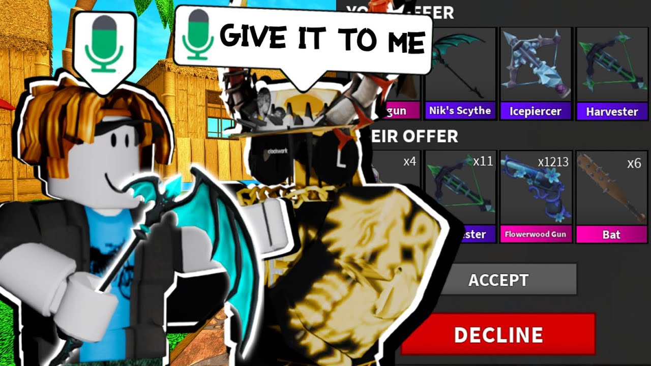 Trolling as a NOOB With OWNERS KNIFE in MM2... (Murder Mystery 2) - YouTube