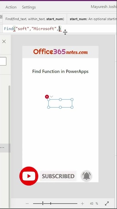 Find Function in PowerApps #shorts 14 - YouTube