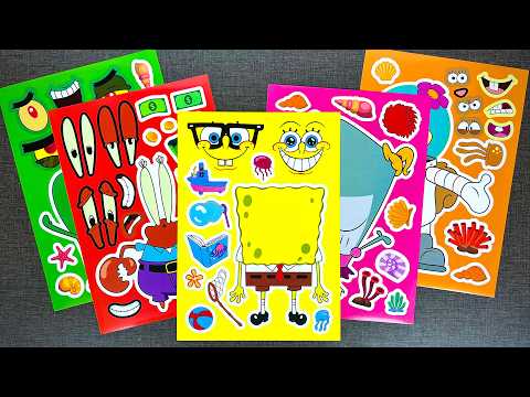[🧽Paper DIY🧽] OMG! SpongeBob Sticker Book Makeover 🌊✨ The Result Is AMAZING! 😱 So Satisfying! ASMR