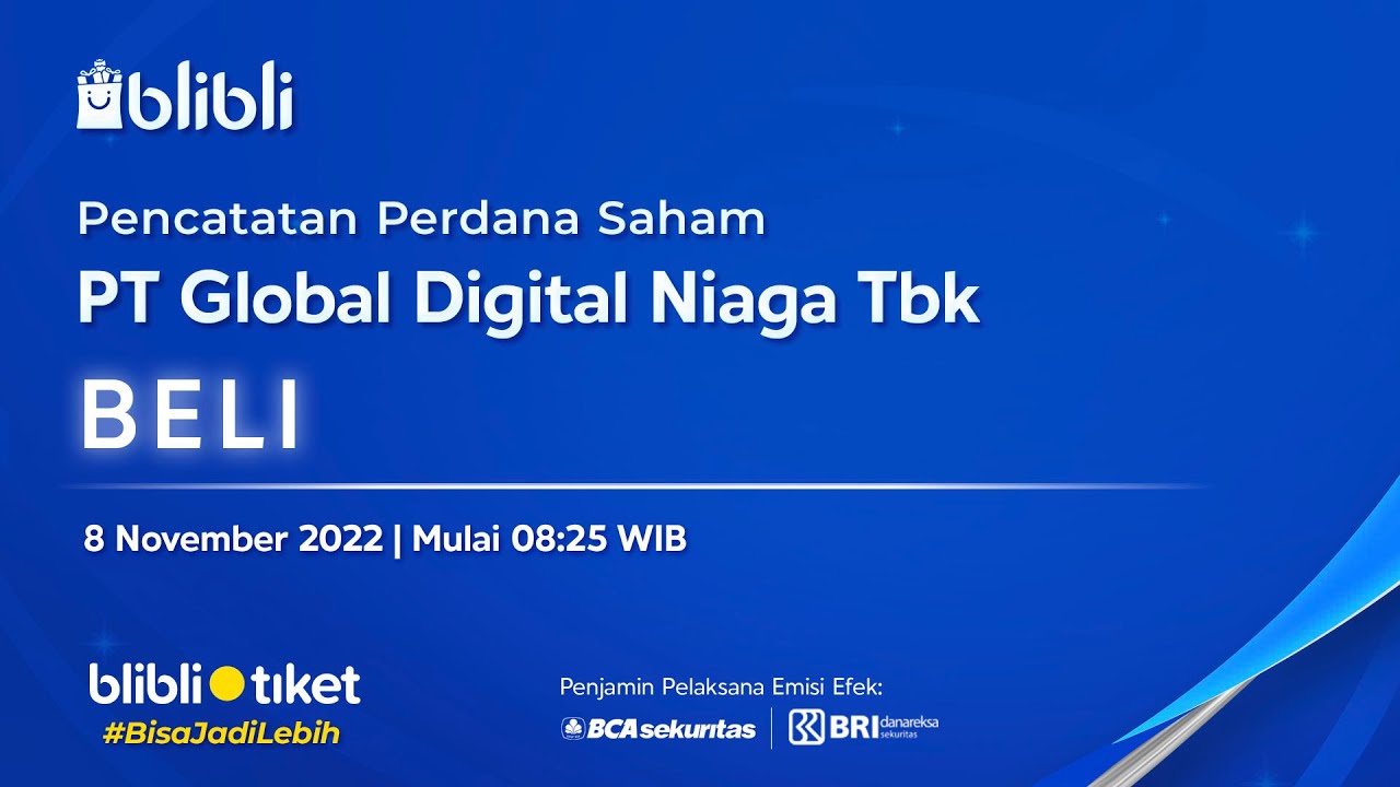 Pencatatan Perdana Saham - PT Global Digital Niaga Tbk - YouTube