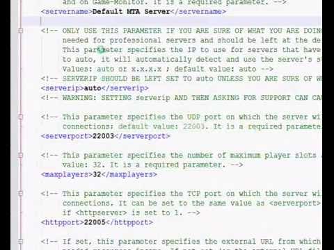 MTA:SA LUA Scripting Tutorial 1 : Setting Up The Server - YouTube