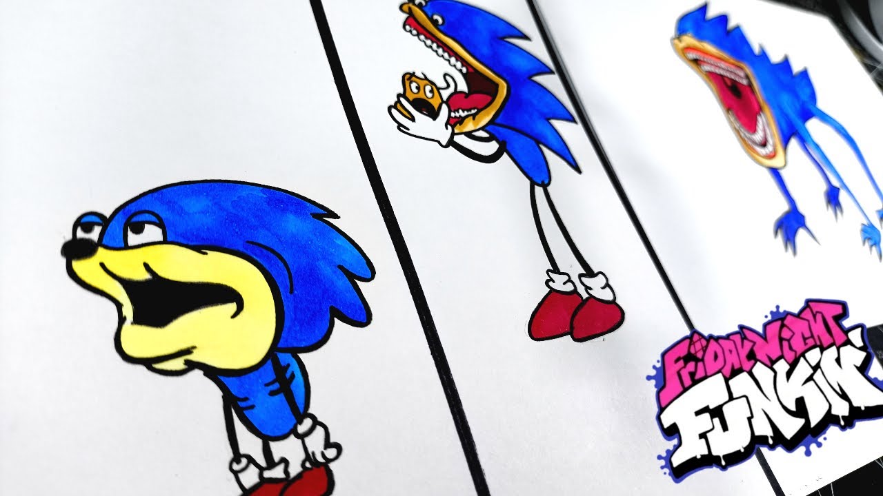 Dibujo Friday Night Funkin' VS Shin Sonic Tapes ALL PHASES - Shin Sonic ...