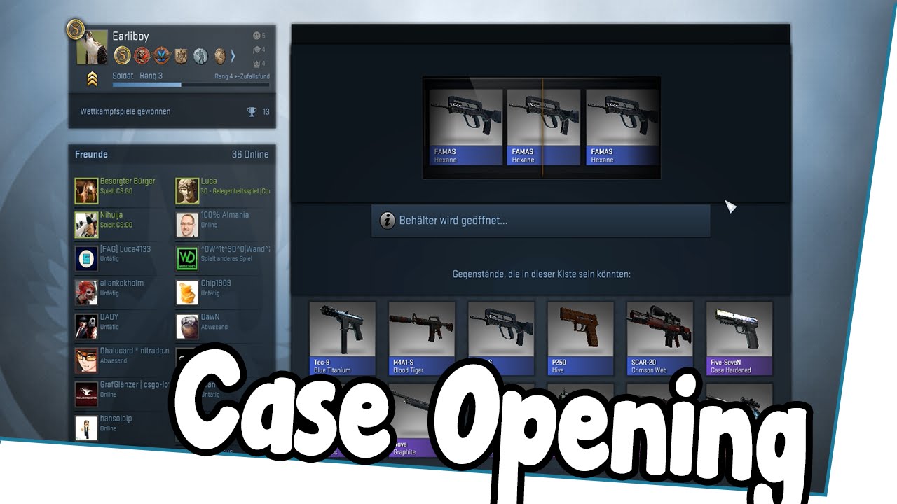 Brauch wer Skins? - CS:GO CaseOpening #13 | Earliboy - YouTube