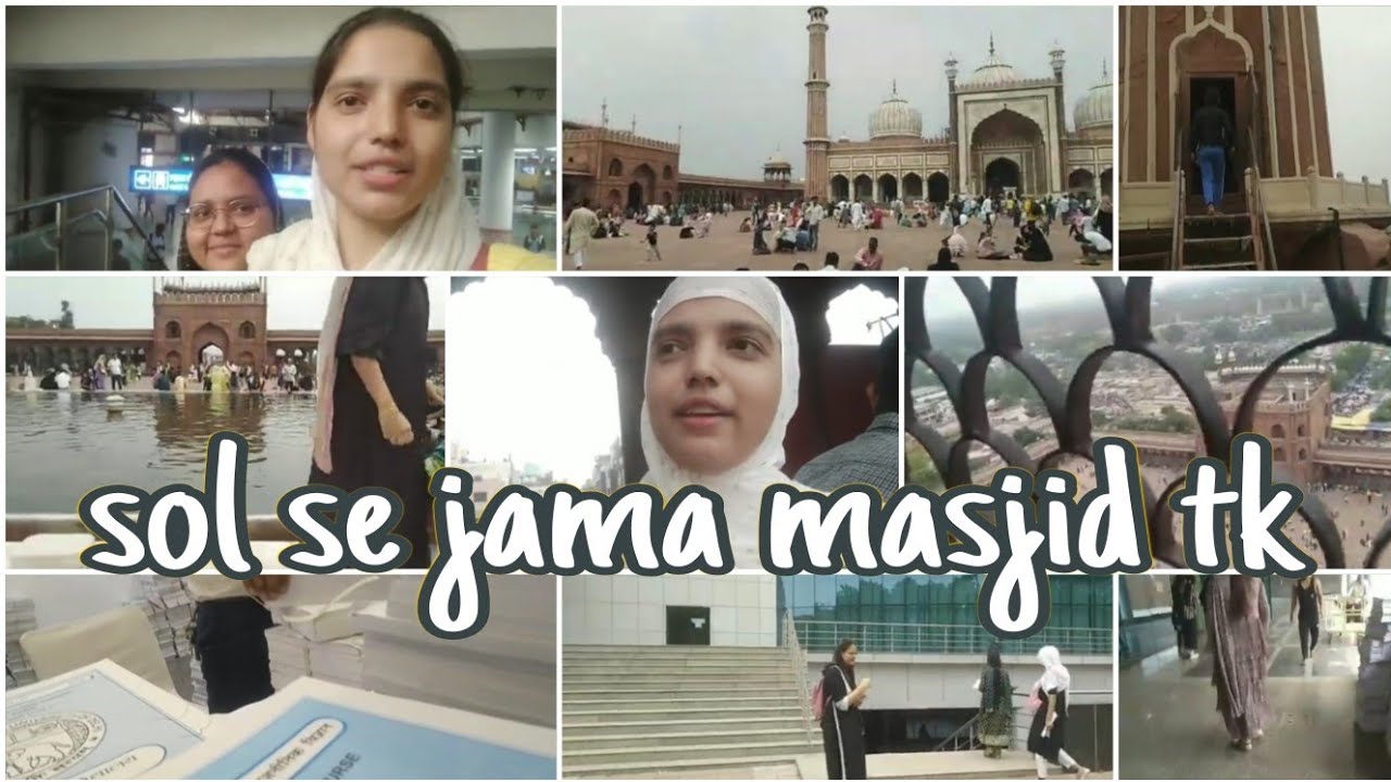 Sol.(north campus) se jama masjid tk...#lots of fun 😊🤗 with sahiba ...