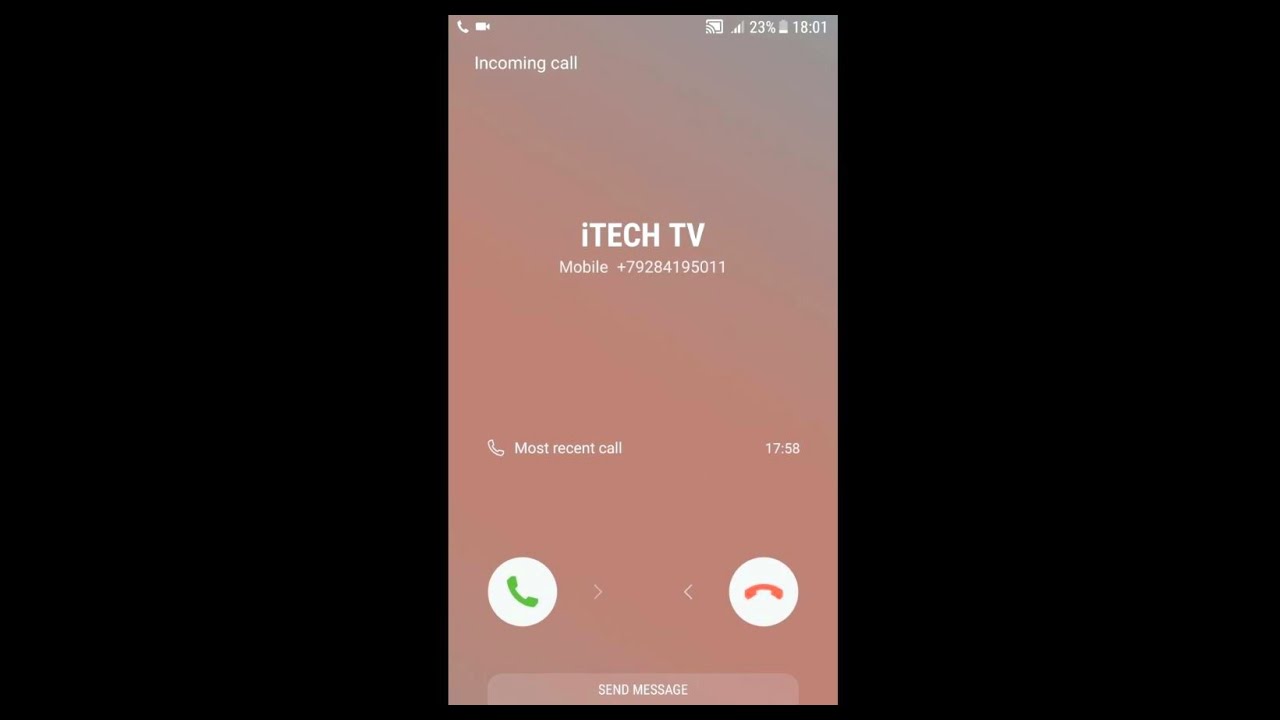 Samsung S6 edge Incoming Call (Screen Video) - YouTube