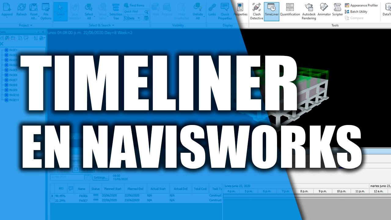 Cómo utilizar TIME LINER en NAVISWORKS - YouTube