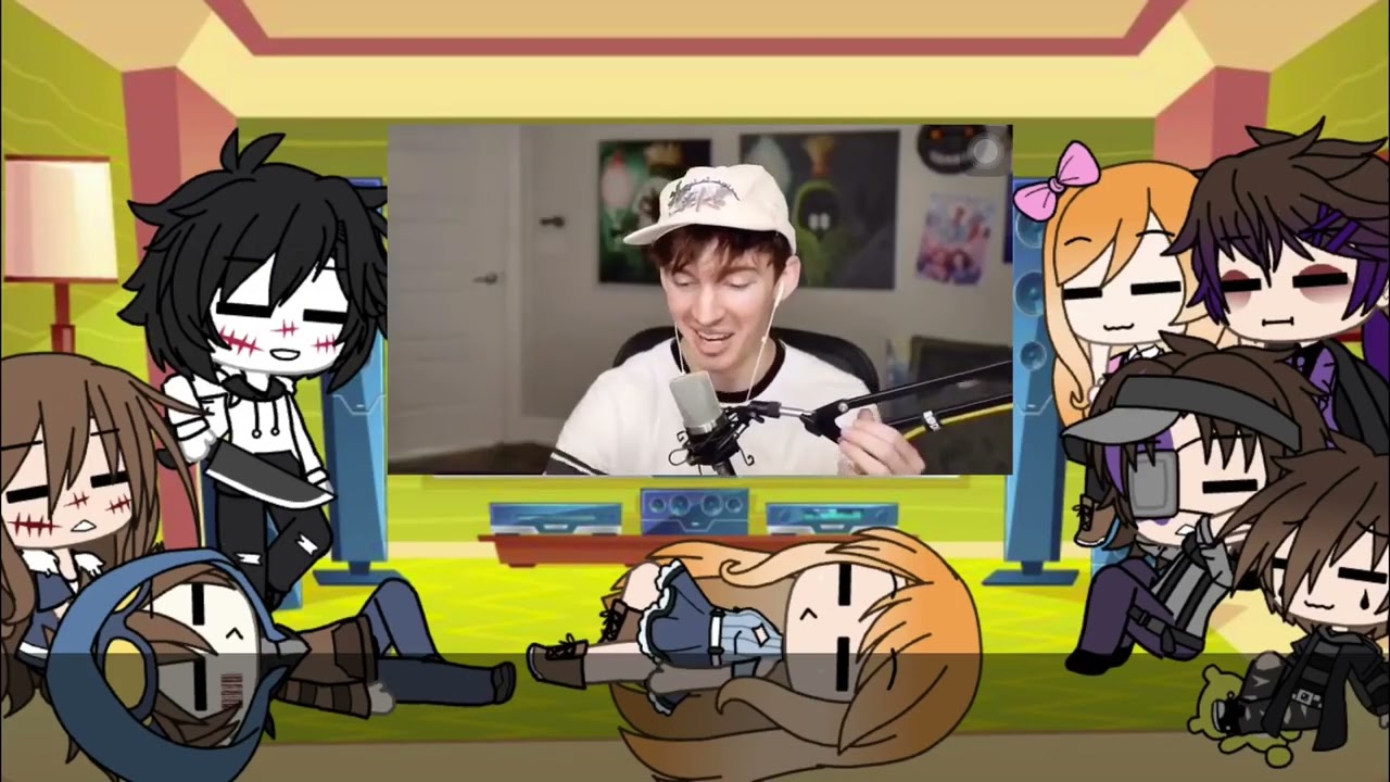 Afton family+Creepypasta Reacts to Flamingo Albert Gacha Life/LOL/No ...