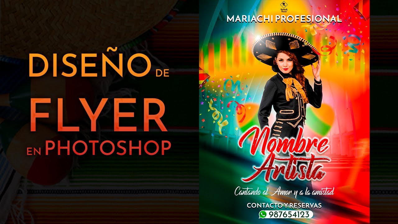 crear FLYER para MARIACHIS con Photoshop - YouTube