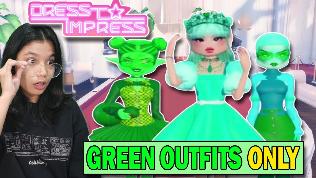 GREEN ONLY CHALLENGE | DRESS TO IMPRESS (Roblox) - YouTube