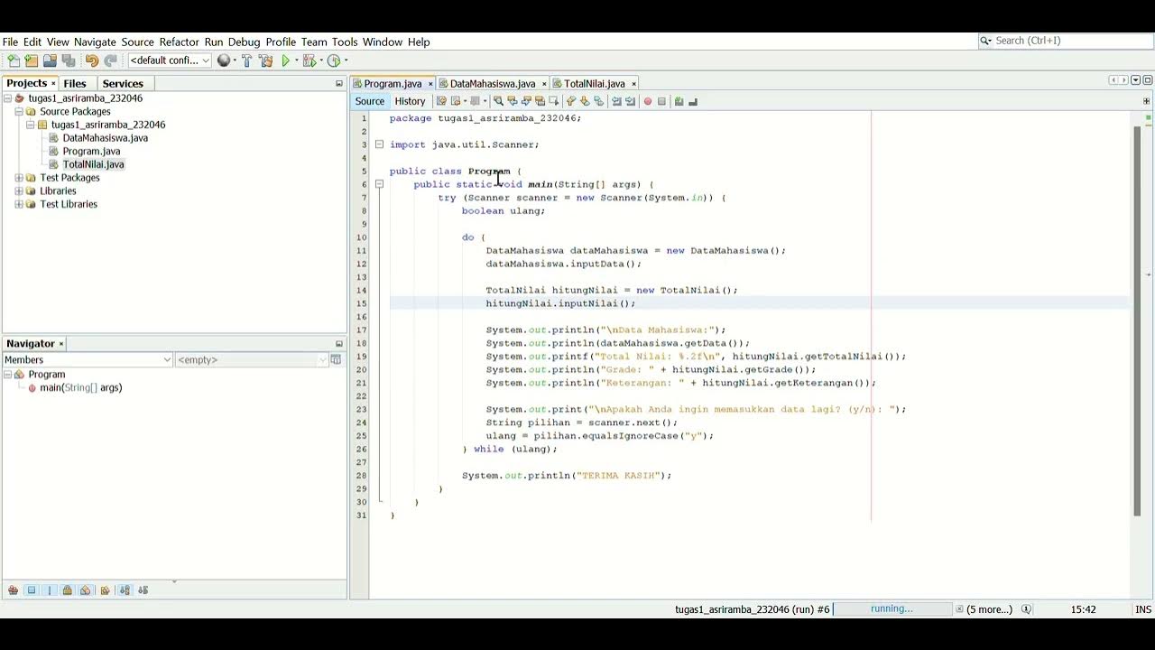 Tugas 1 pbo membuat program sederhana - YouTube