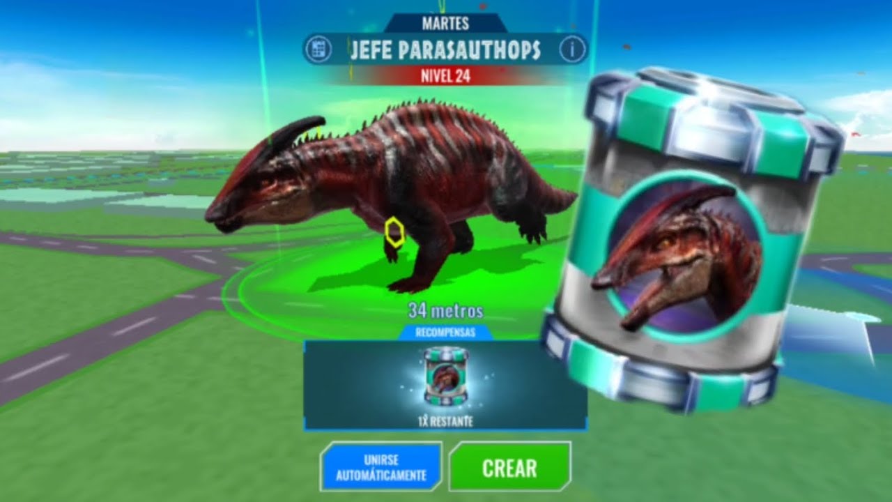 JURASSIC WORLD ALIVE | JEFE PARASAUTHOPS - YouTube
