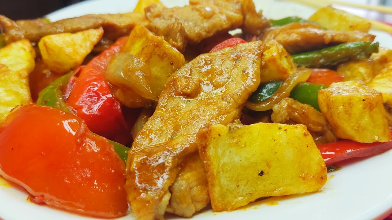Bondiola de cerdo con vegetales - YouTube