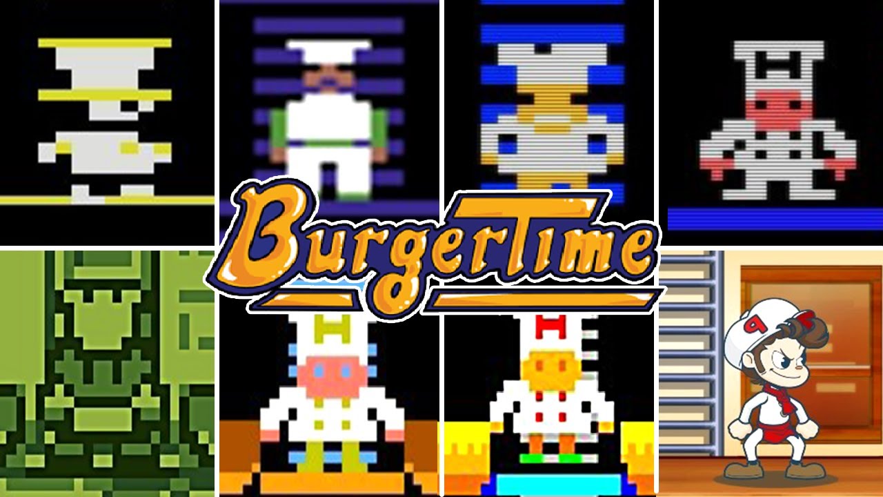 BurgerTime (1982) Atari 2600 vs C64 vs NES vs Arcade vs Gameboy vs ...