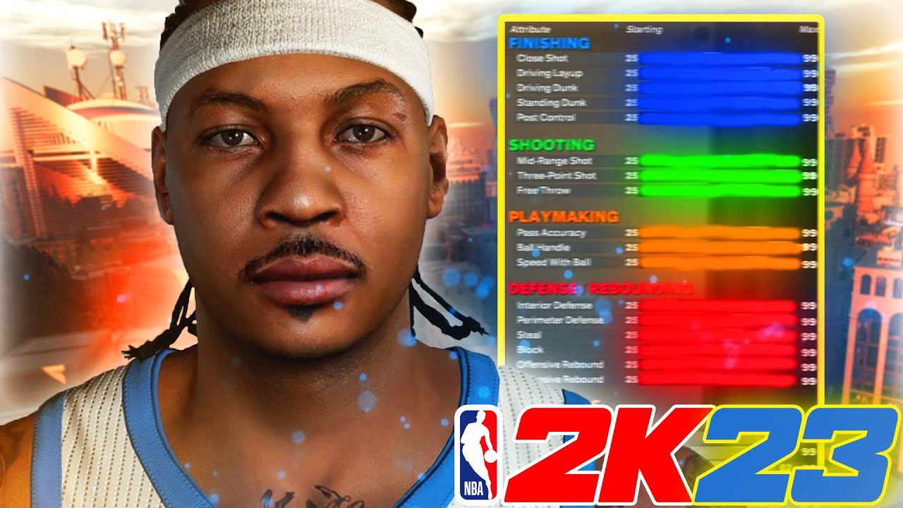 NBA 2K23 *YOUNG* NUGGETS CARMELO ANTHONY BUILD | DOMINANT 3-LEVEL POST ...