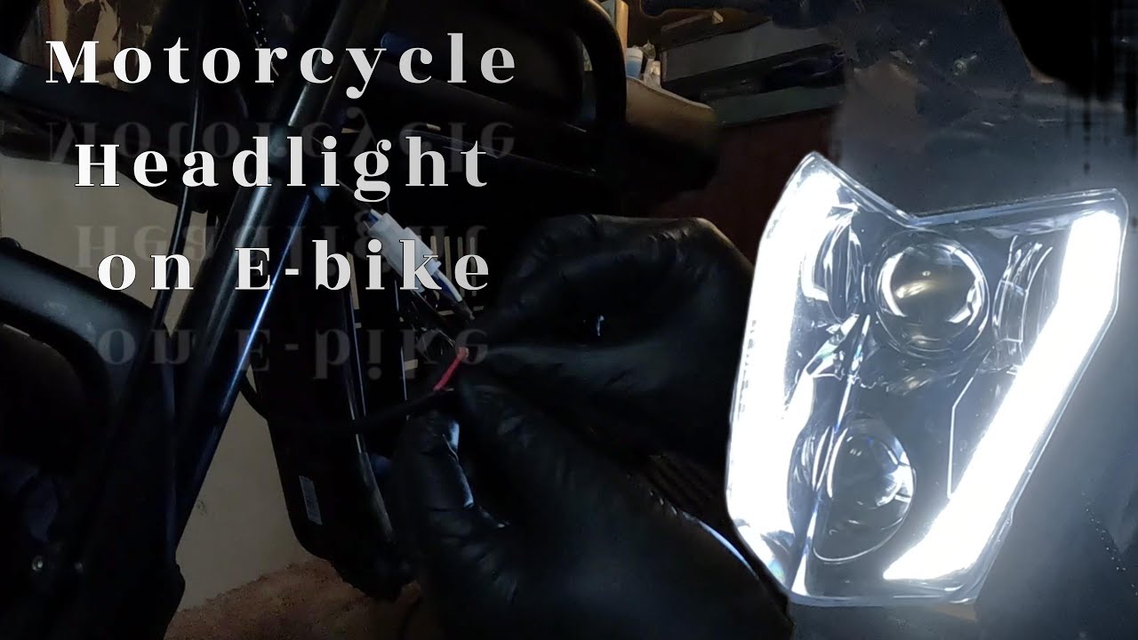 Motorcycle Headlight installed to my Ebike Ride1up revv1 step by step # ...