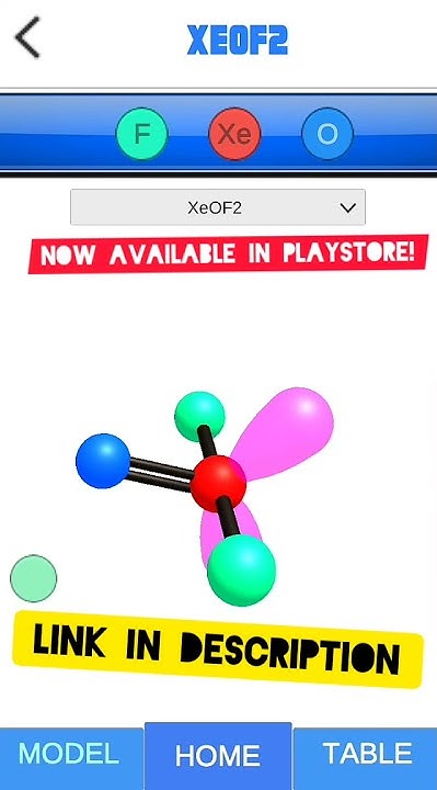 XeOF2 | Xenon monoxy difluoride | 3D structure |inorganic chemistry ...