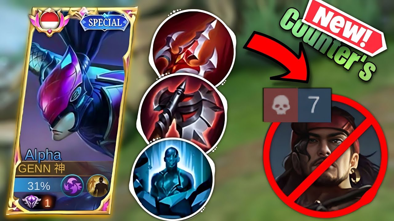 NEW BUILD FOR EXP LANE‼️ALPHA BUILD DAMAGE |BUILD ALPHA TERSAKIT ...