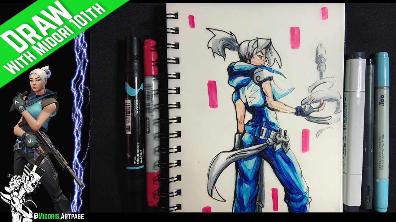 Lets Draw Valorant Jett- with Glass Effect - YouTube