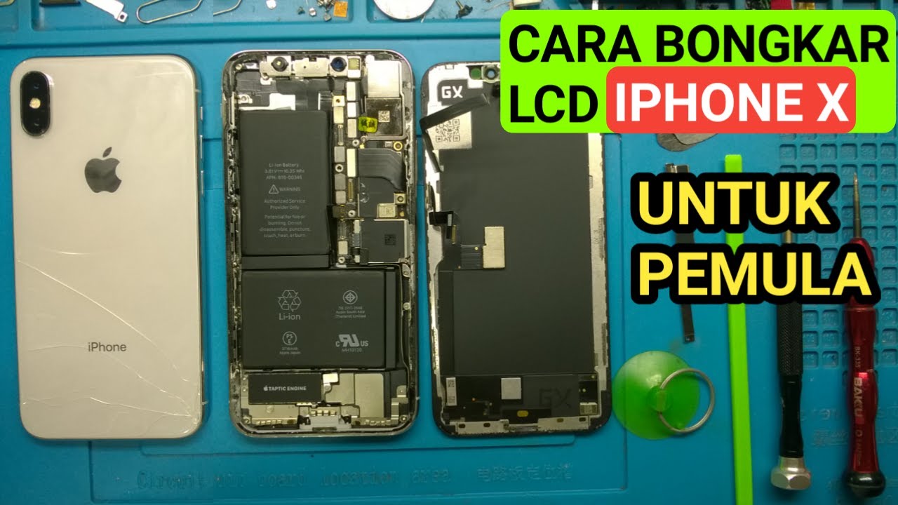 Cara Bongkar LCD Iphone X Mudah Untuk Pemula // Belajar Bersama Solder ...