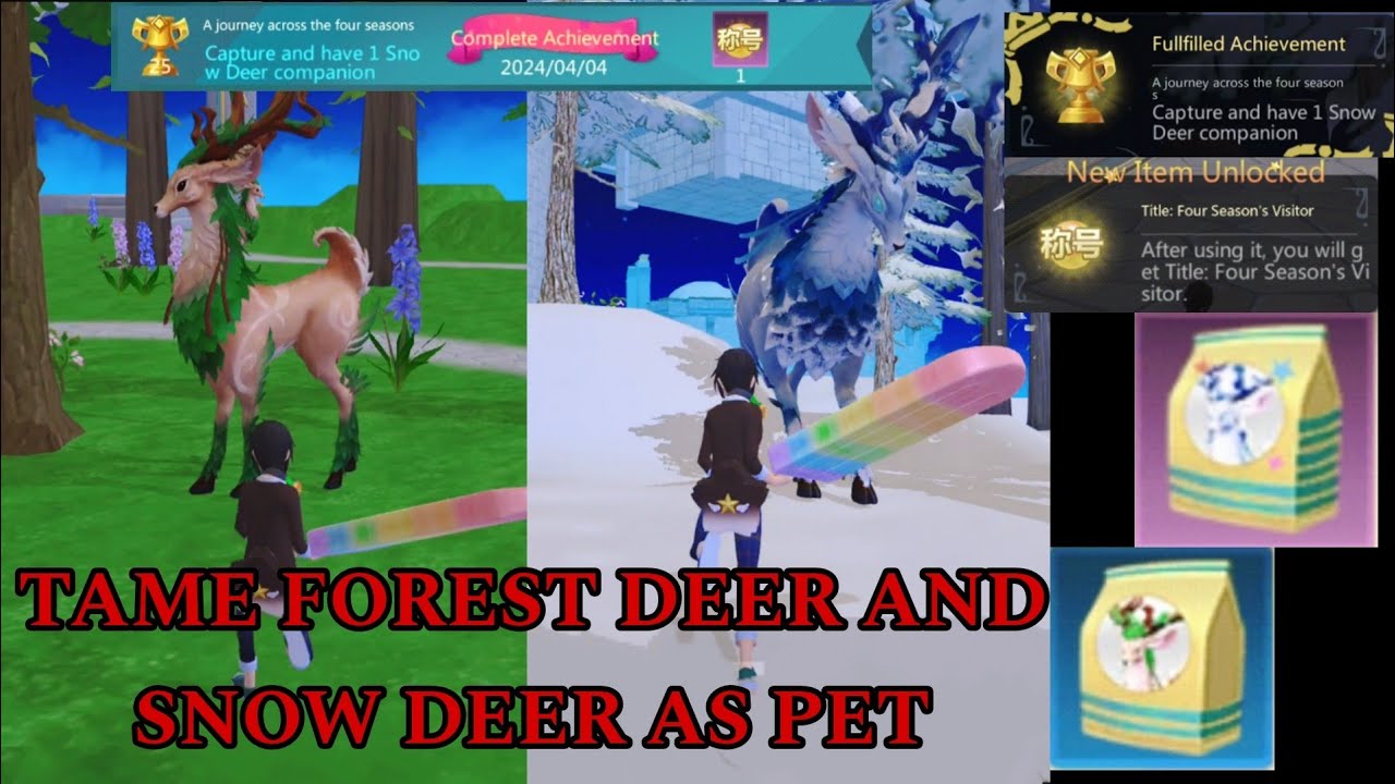 TAME FOREST DEER AND SNOW DEER AS PET // NEW UPDATE // UTOPIA ORIGIN ...
