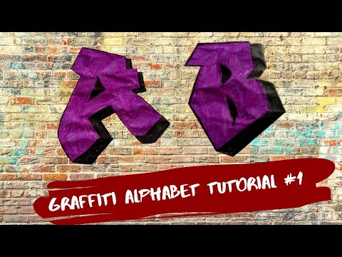 GRAFFITI ALPHABET TUTORIAL -1 | LETTERS -A,B | #LETTERGRAPHY