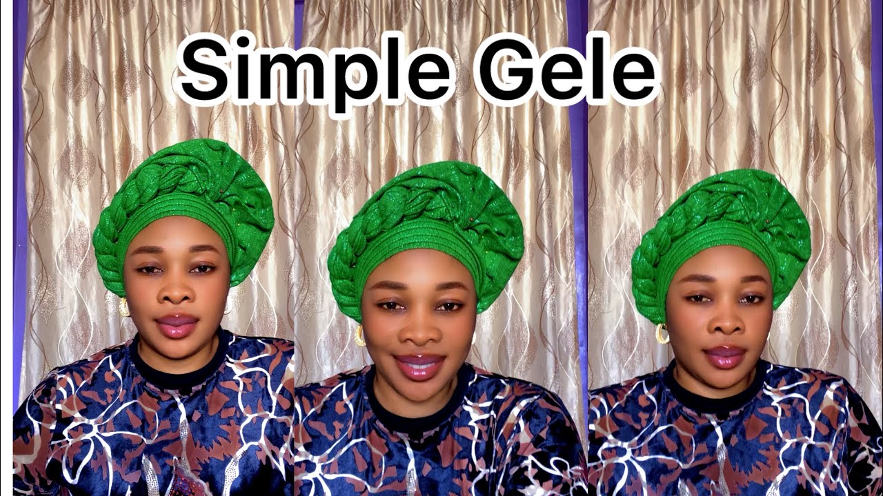 Simple Gele Tutorial/How to tie simple asoke gele - YouTube