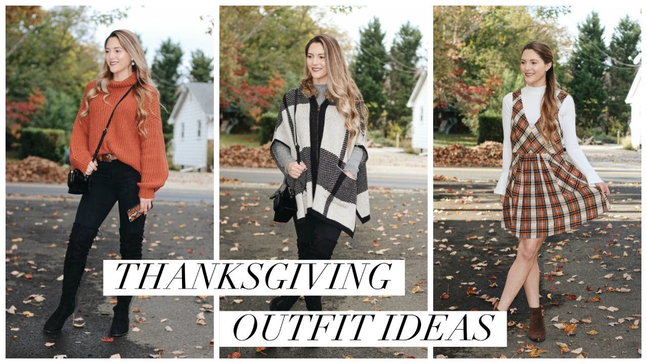 FALL OUTFIT IDEAS FOR THANKSGIVING || Noel Labb - YouTube