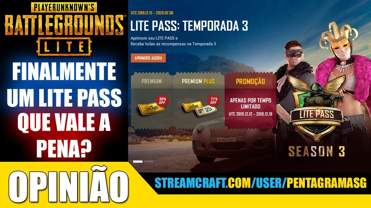 FINALMENTE VALE A PENA COMPRAR O LITE PASS 3ª TEMPORADA DO PUBG LITE? | ANÁLISE + MINHA OPINIÃO ...