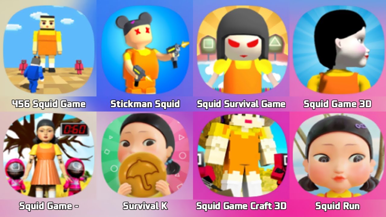 456 Squid Game, Stickman Squid Games, Minecraft Squid Survival, Squid ...