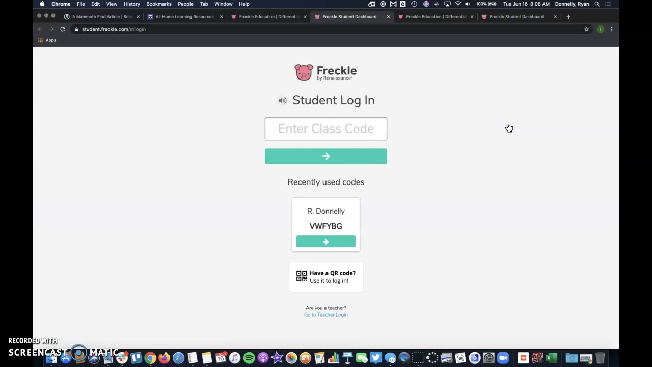 Family Resource: Freckle Login and Navigation How To - YouTube