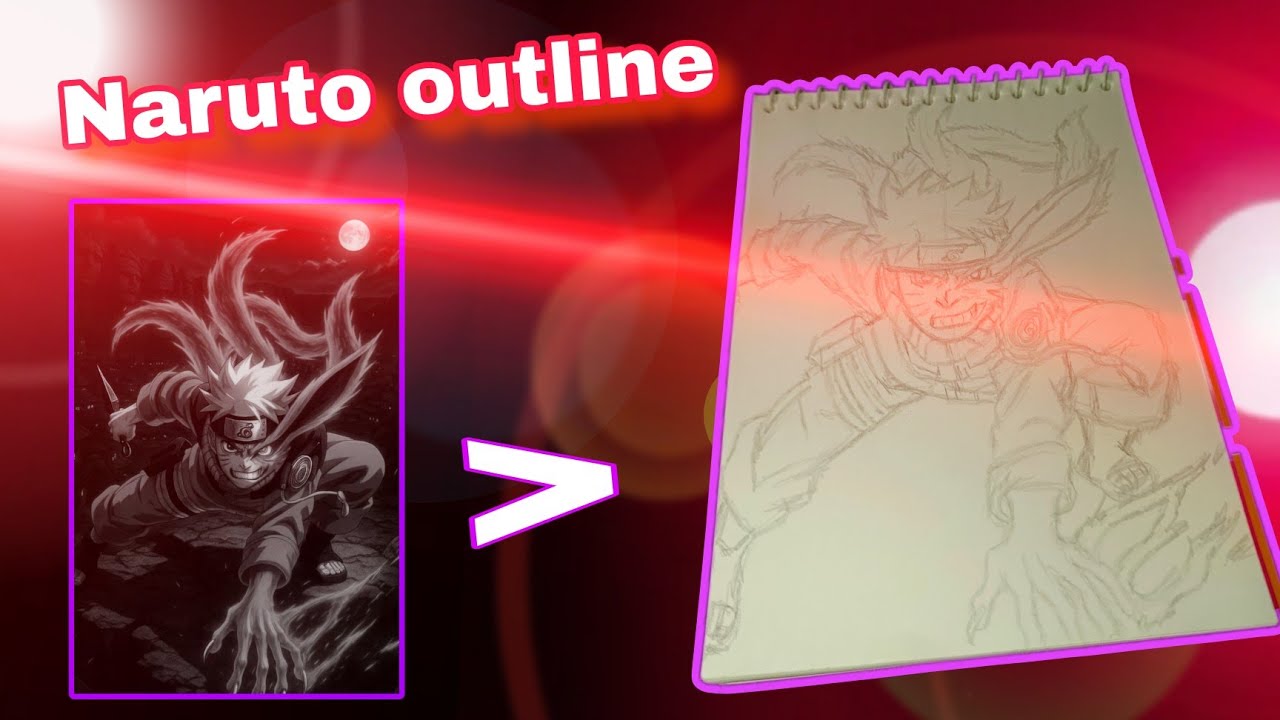 Naruto outline drawing #shorts#drawing#naruto#viral - YouTube
