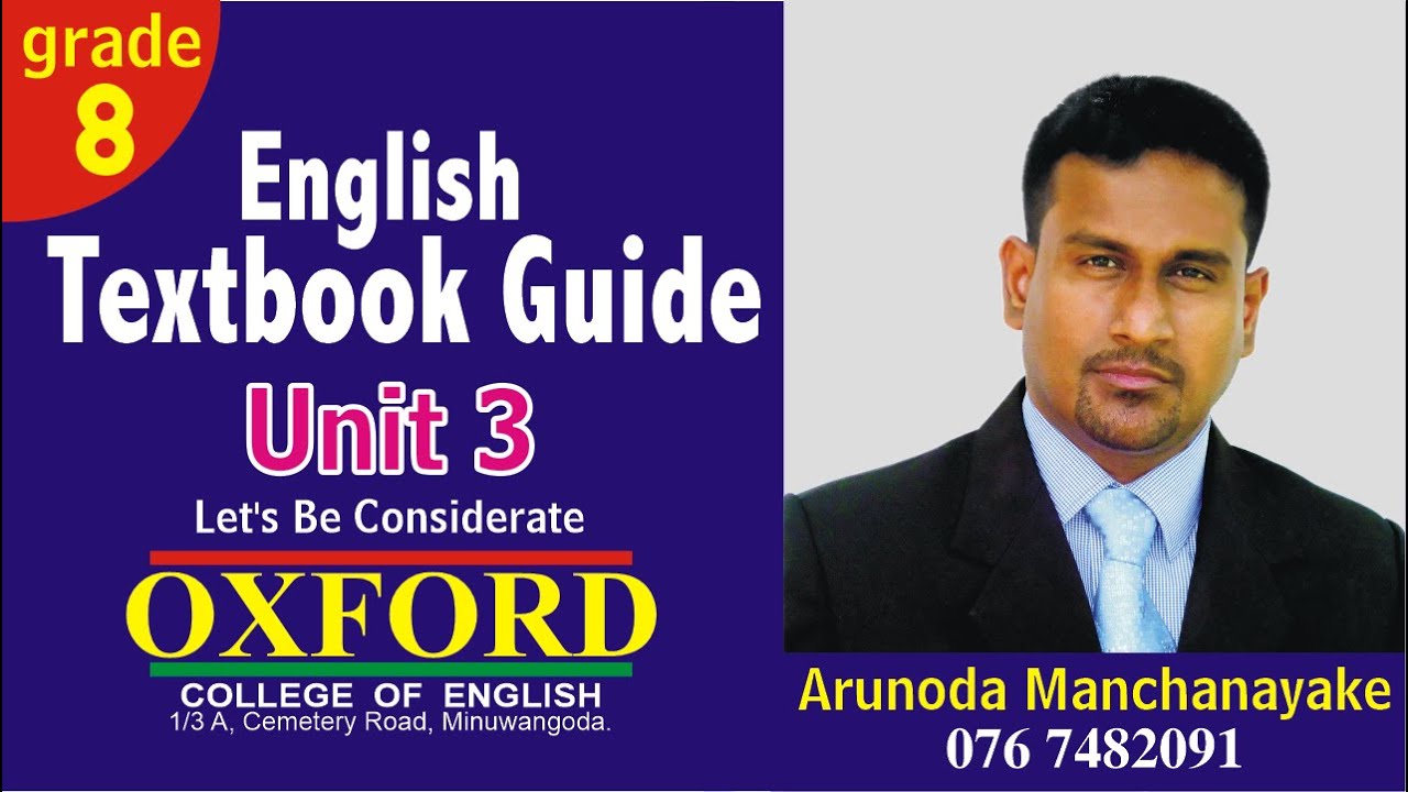 English grade 8 textbook guide unit 3 part 1 - YouTube