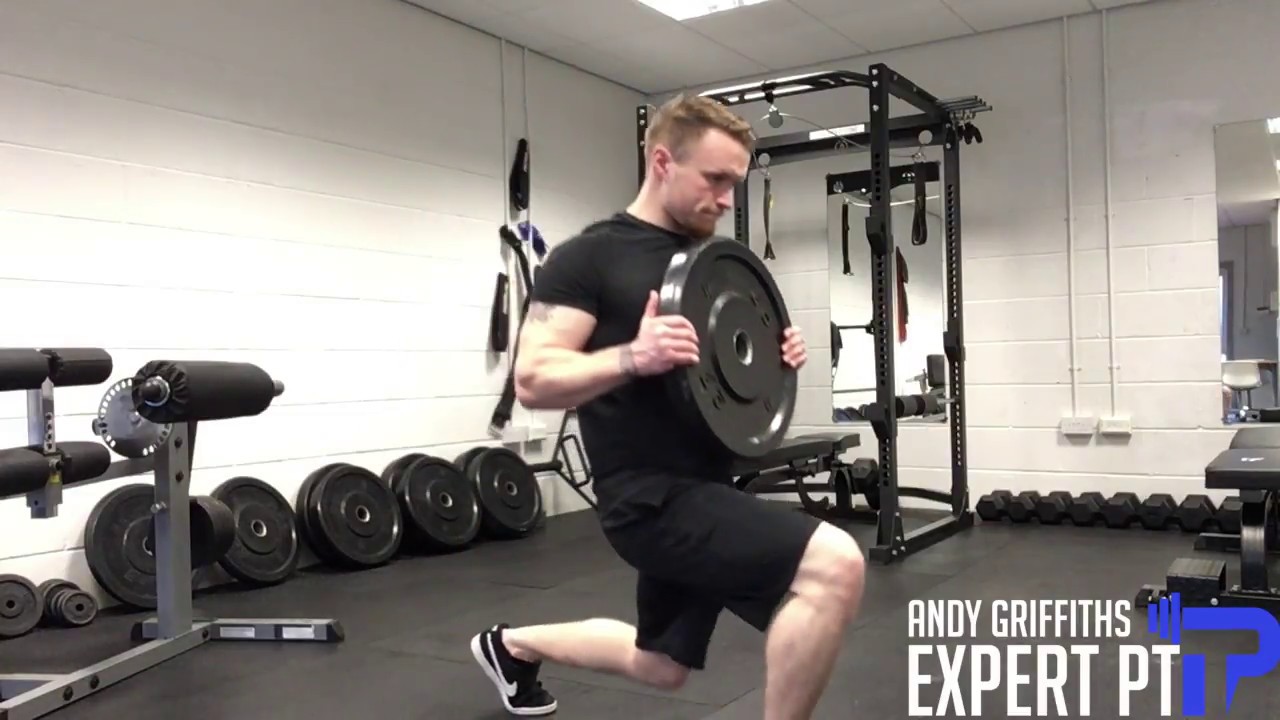 Plate lunges - YouTube
