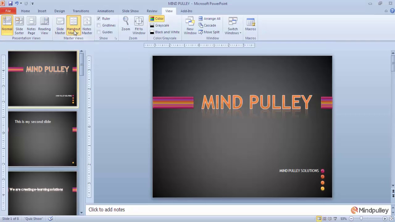 012 Working with handout master - Microsoft PowerPoint - YouTube