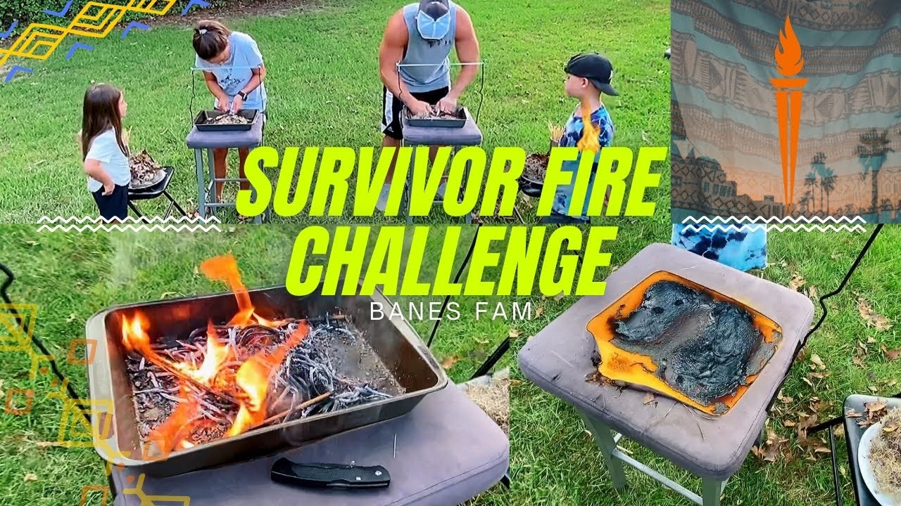Banes Fam Competes for a Million $$ in Survivor Fire Making Challenge ...