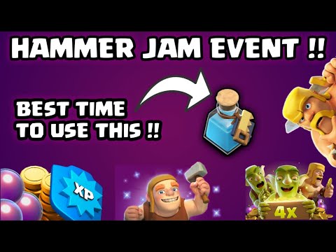 HAMMER JAM EVENT -BEST TIME TO USE BUILDER POTION😎||TIME TO BOOST UR ...