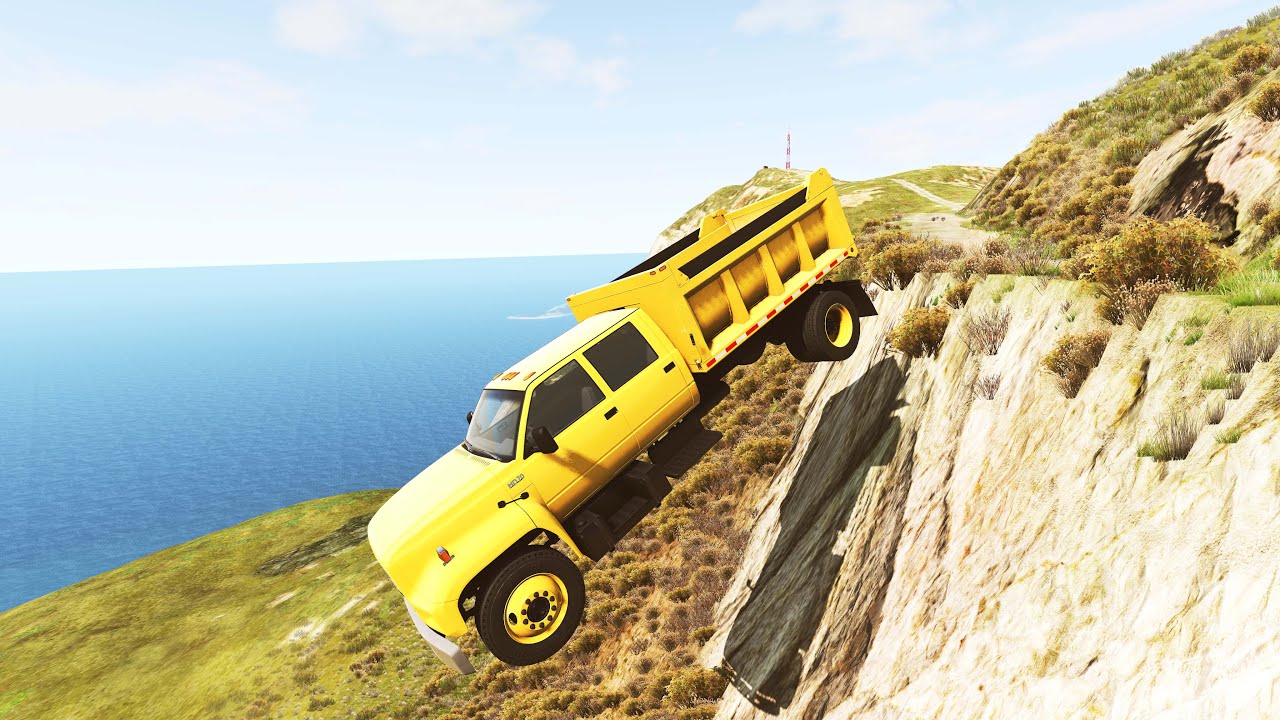 Cliff Drops Car Game #2 - BeamNG DRIVE | BeamRage - YouTube