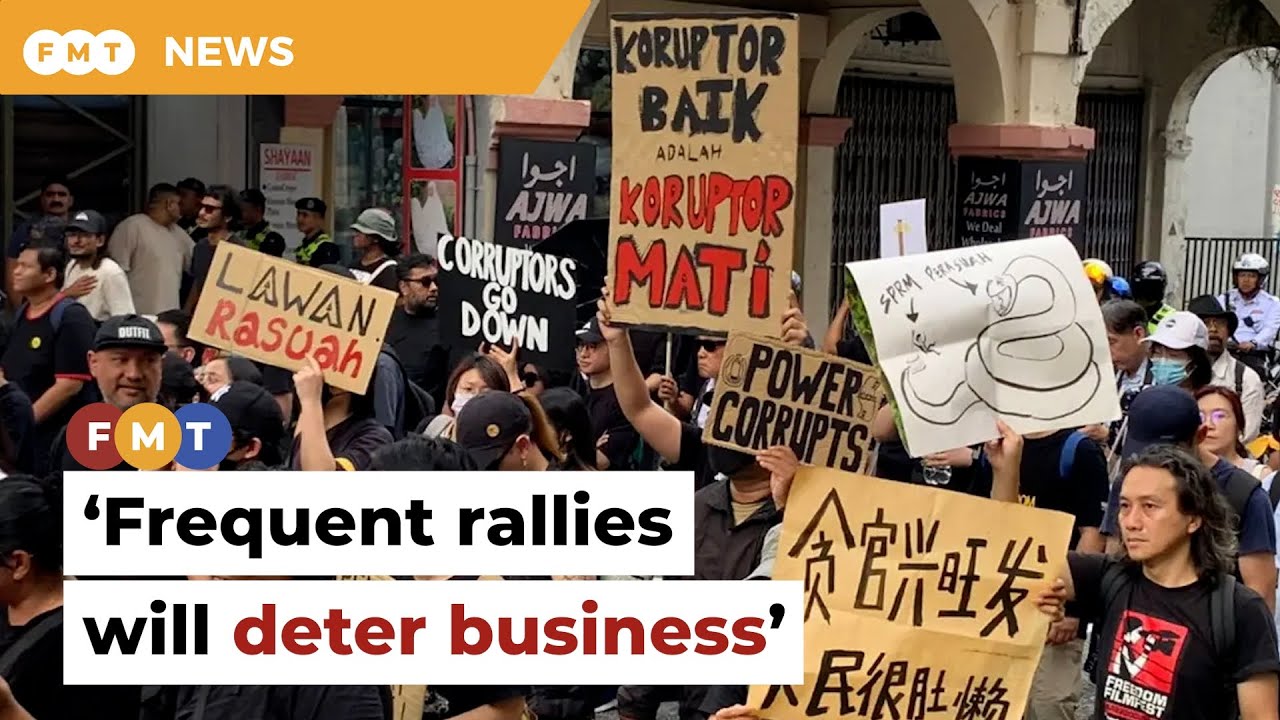 Frequent rallies will deter business, say Jalan Tuanku Abdul Rahman traders - YouTube