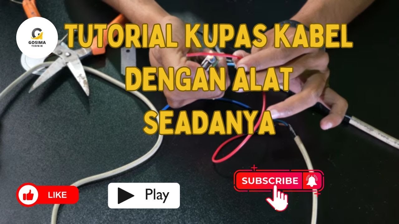 Tutorial kupas kabel dengan alat seadanya - YouTube