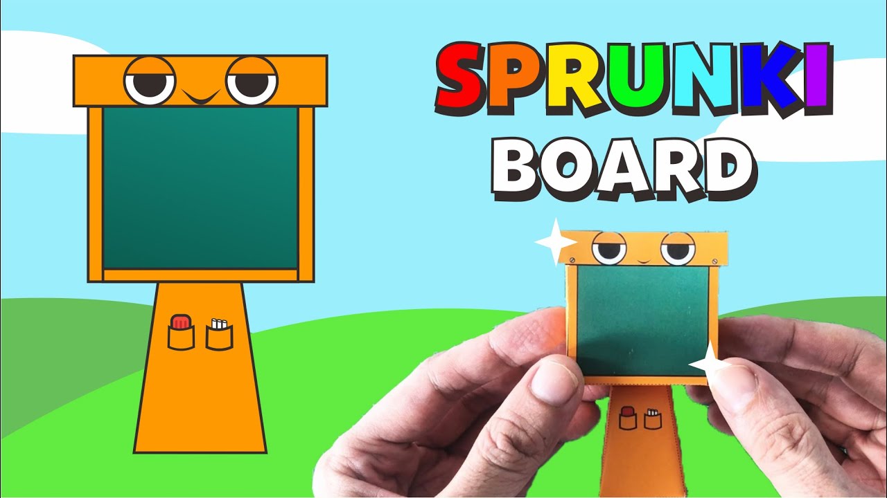 DIY SPRUNKI PAPERCRAFT | How to make Sprunki Board Papercraft | ASMR ...