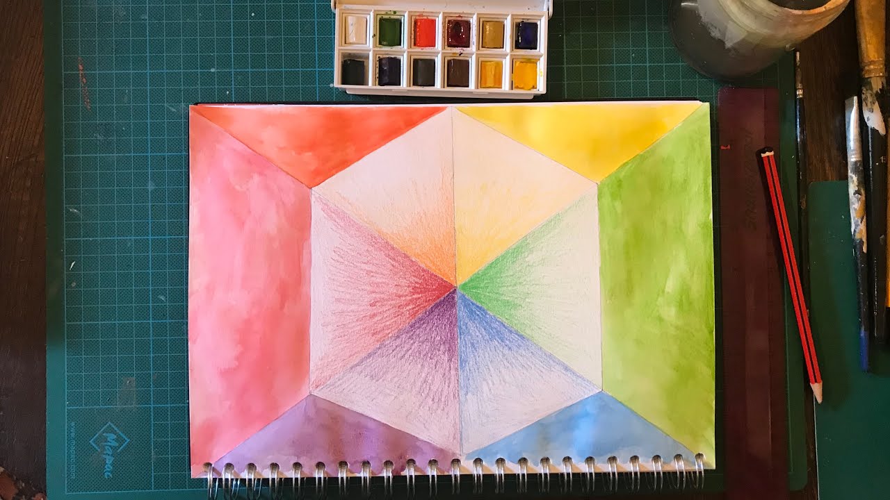 How to make a colour wheel with block and tonal colour - YouTube