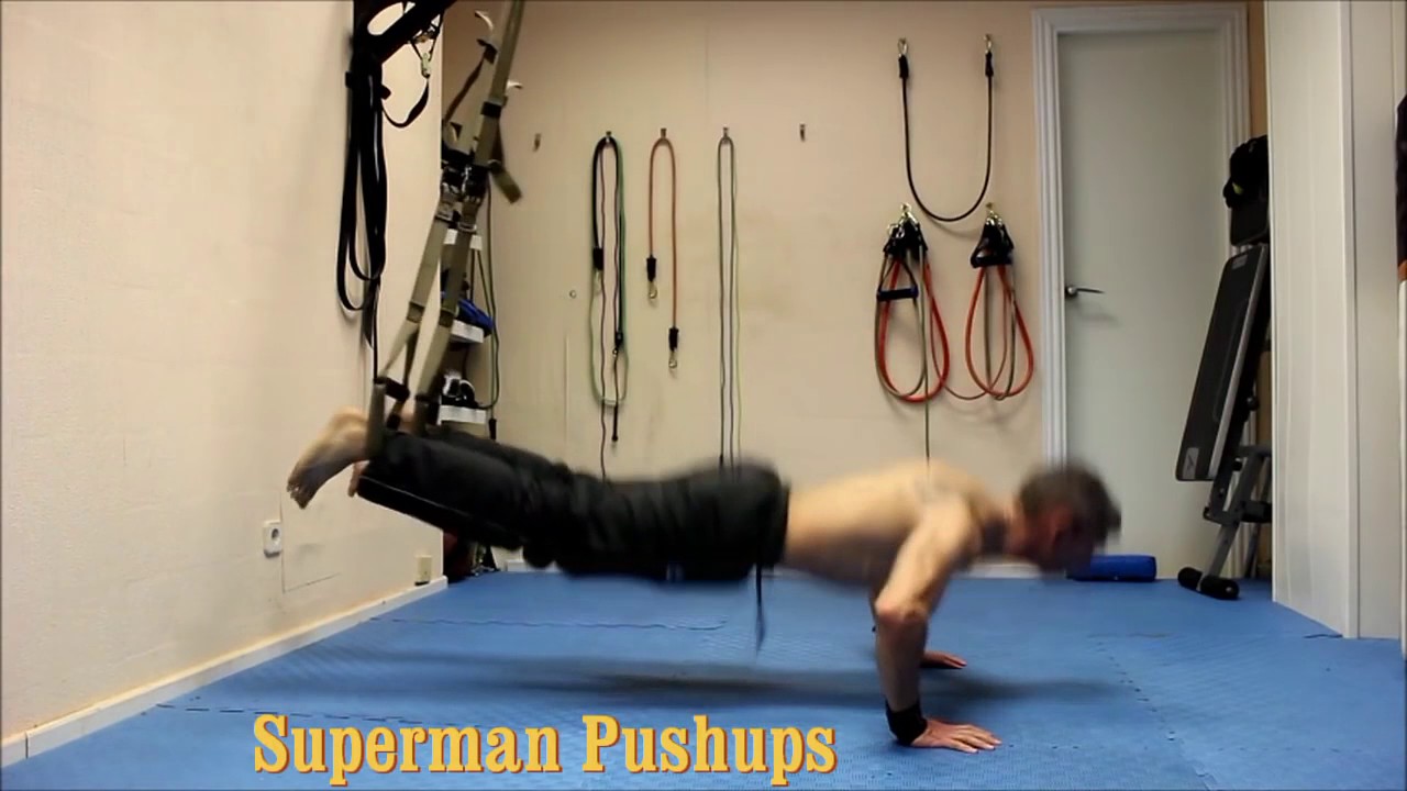 TRX Superman Pushups - YouTube